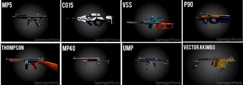 Free Fire: List of all weapons according to their class | GamingonPhone